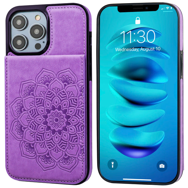 Mandala Pattern Stand Flip Wallet Case | for iPhone 14 Pro Max – onetop